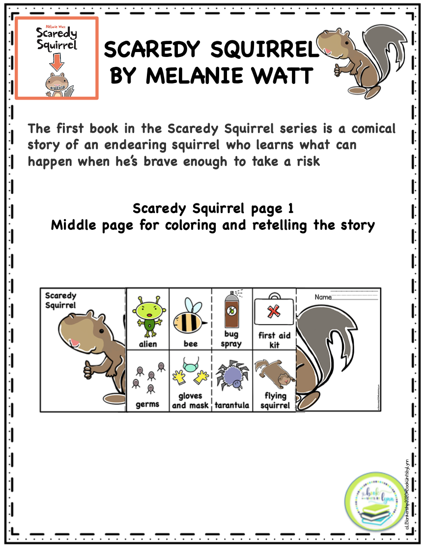 SCAREDY SQUIRREL BOOK CRAFT ~ Book Units by Lynn