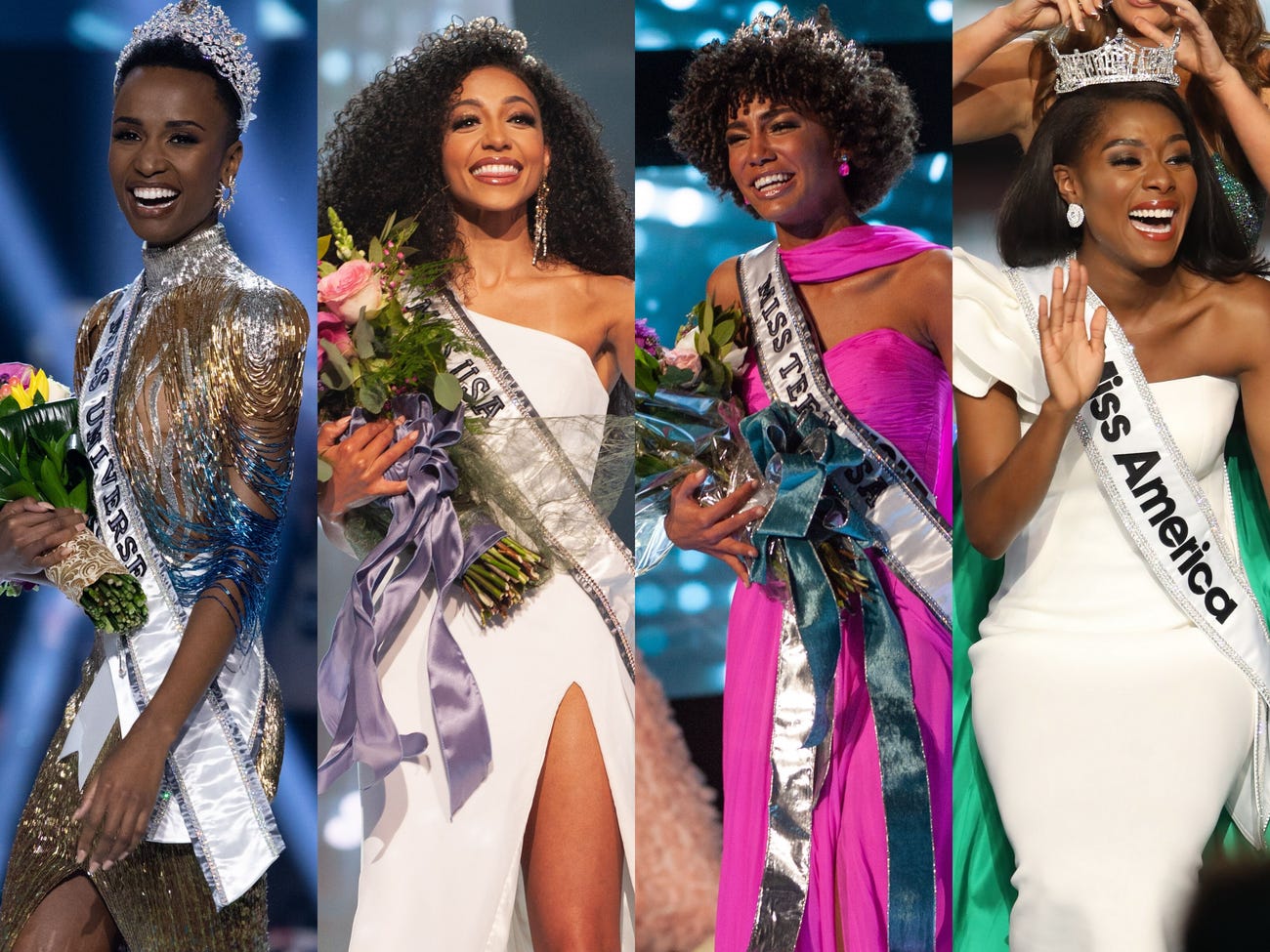 The 2019 Titleholders of Miss Universe, Miss USA, Miss Teen USA, and ...