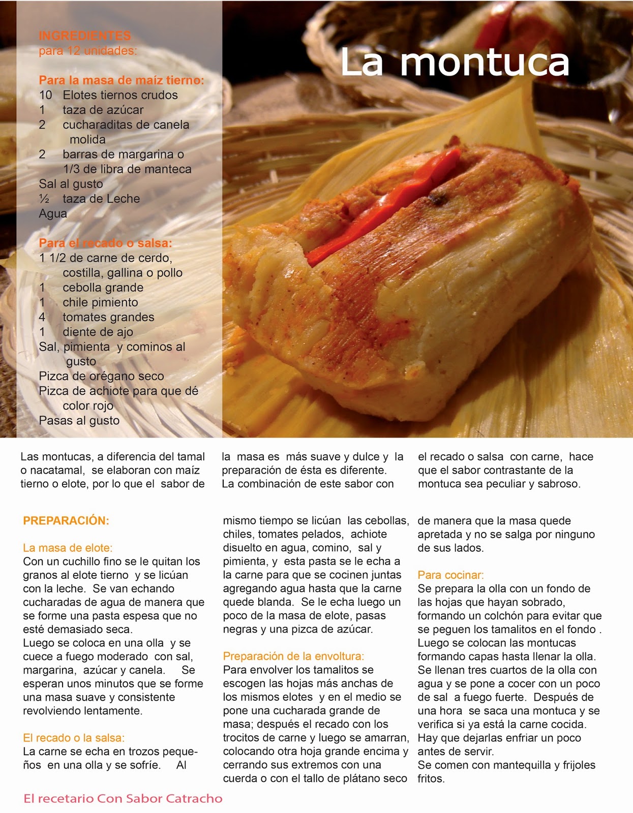 Con Sabor Catracho: La Montuca, receta fácil