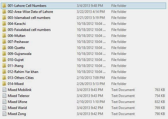 All 100% Working Softwares Available: All Pakistan Mobile Numbers Data List