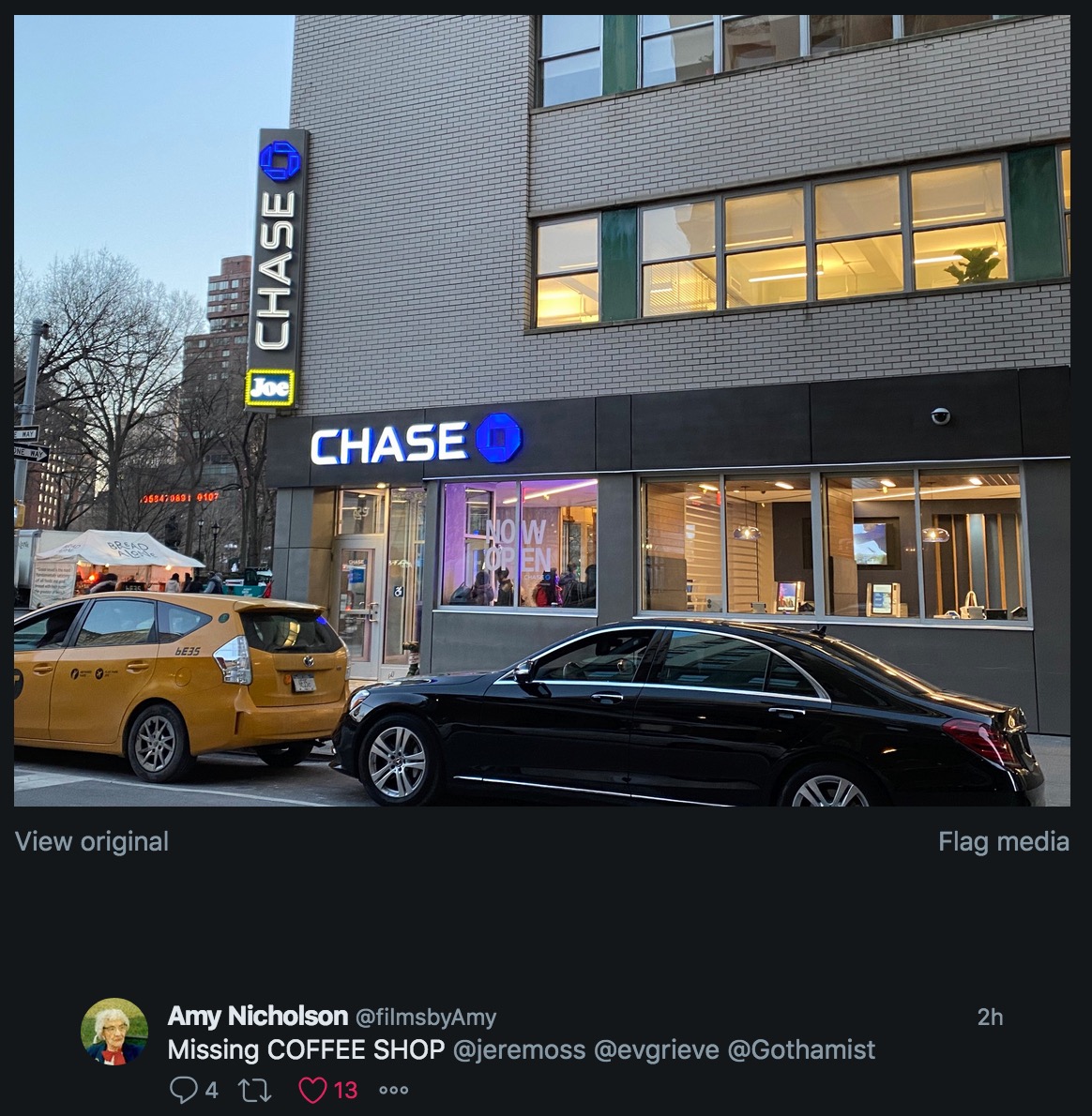 Jeremiah's Vanishing New York: Chase Sign