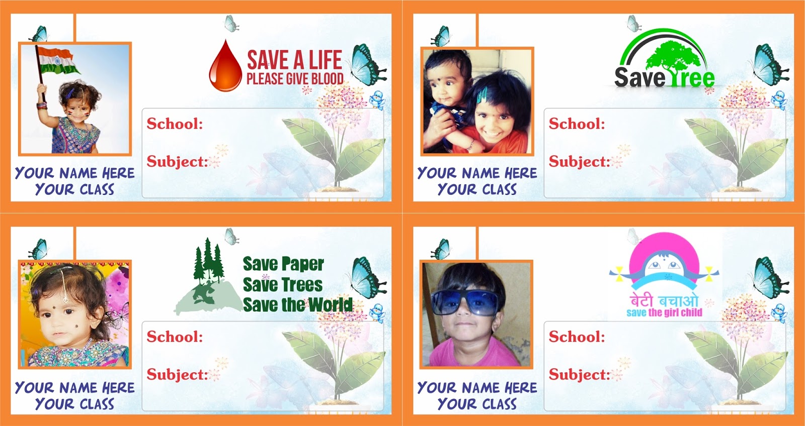 School Notebook Stickers - SRK GRAPHICS