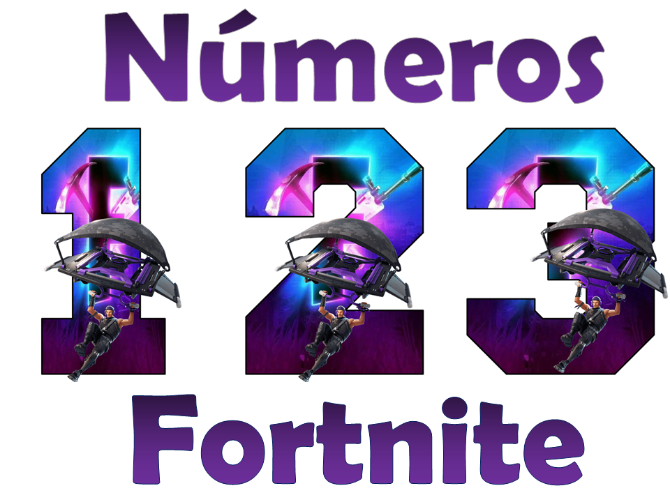 Kits imprimibles gratis : Números Fortnite