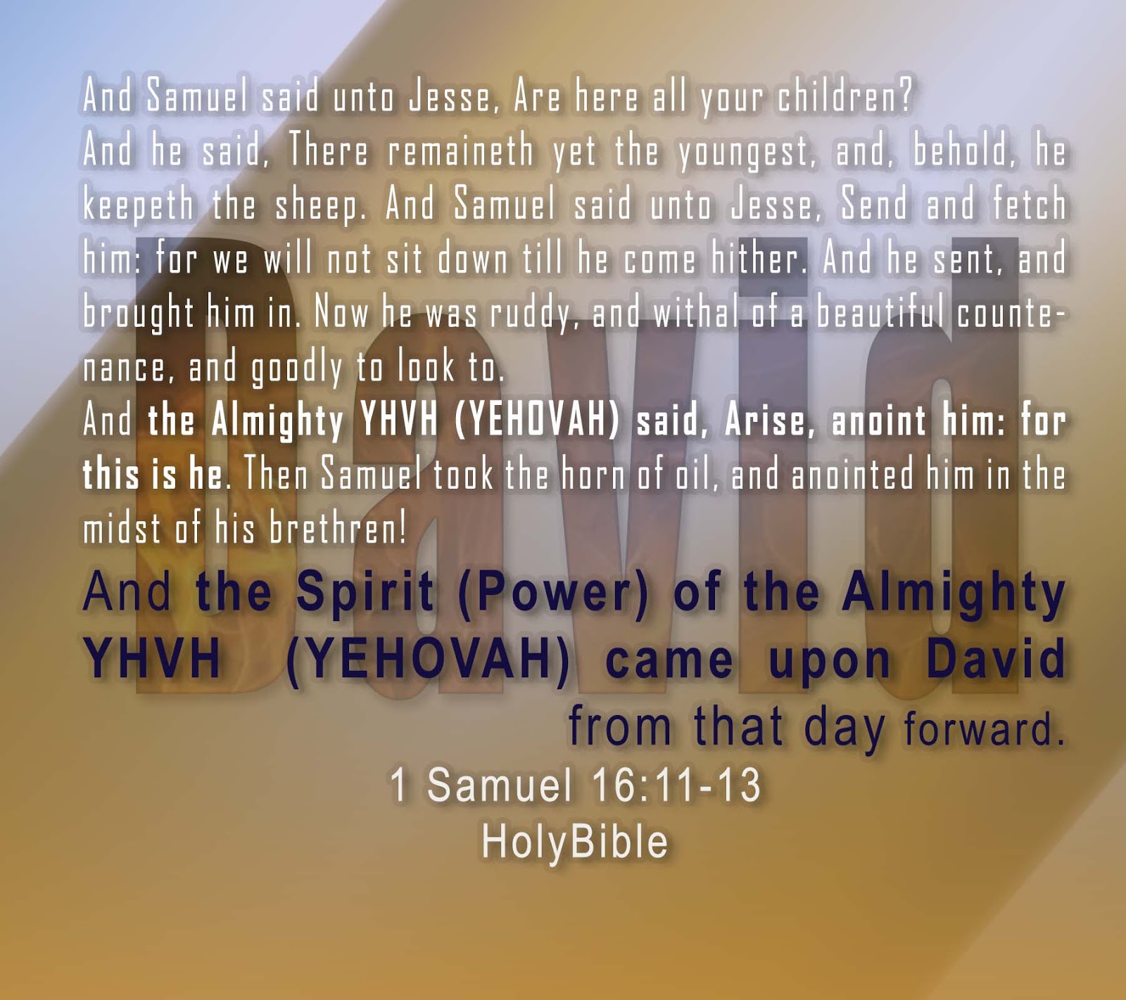 Bible, Easy!: "The King David"