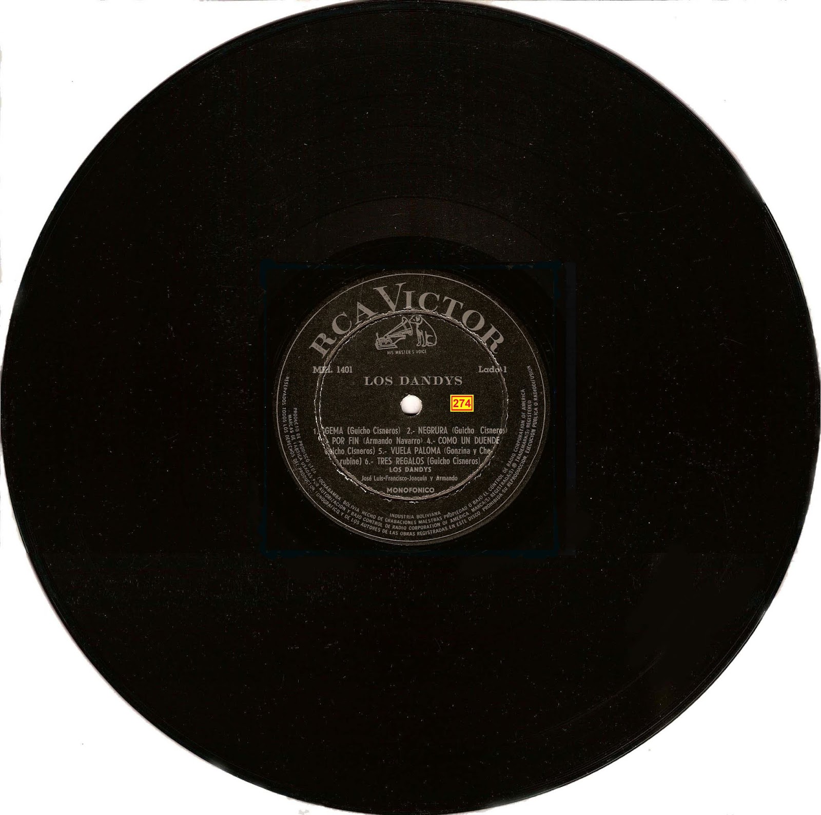 MUSICOTECA ALAY: LOS DANDYS - ...NUESTROS PRIMEROS ÉXITOS (1961) LP