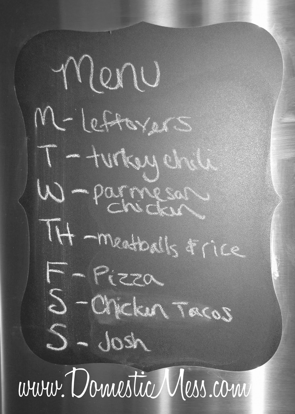 {Domestic Mess}: Meal Planning & Meal Plan for week of 1/7-1/13