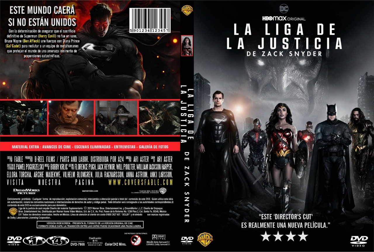Cover: Zack Snyder's Justice League - liga de la justicia dvd cover ...