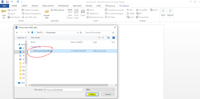 Oracle Application: Oracle Fusion BIP Report : How to design RTF ...