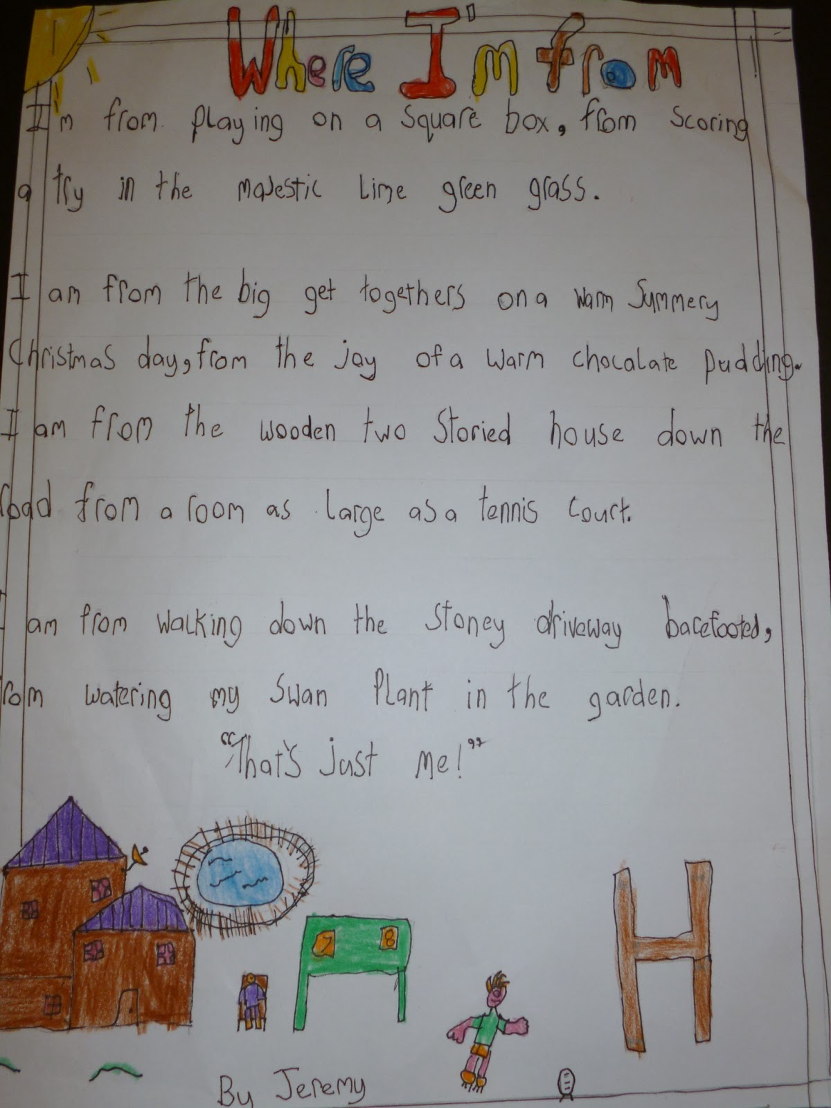 Room 6 Korakonui School: 'Where I'm From' Poems