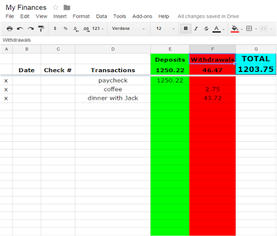 Scaffolded Math and Science: How to set up a check book in Excel or ...