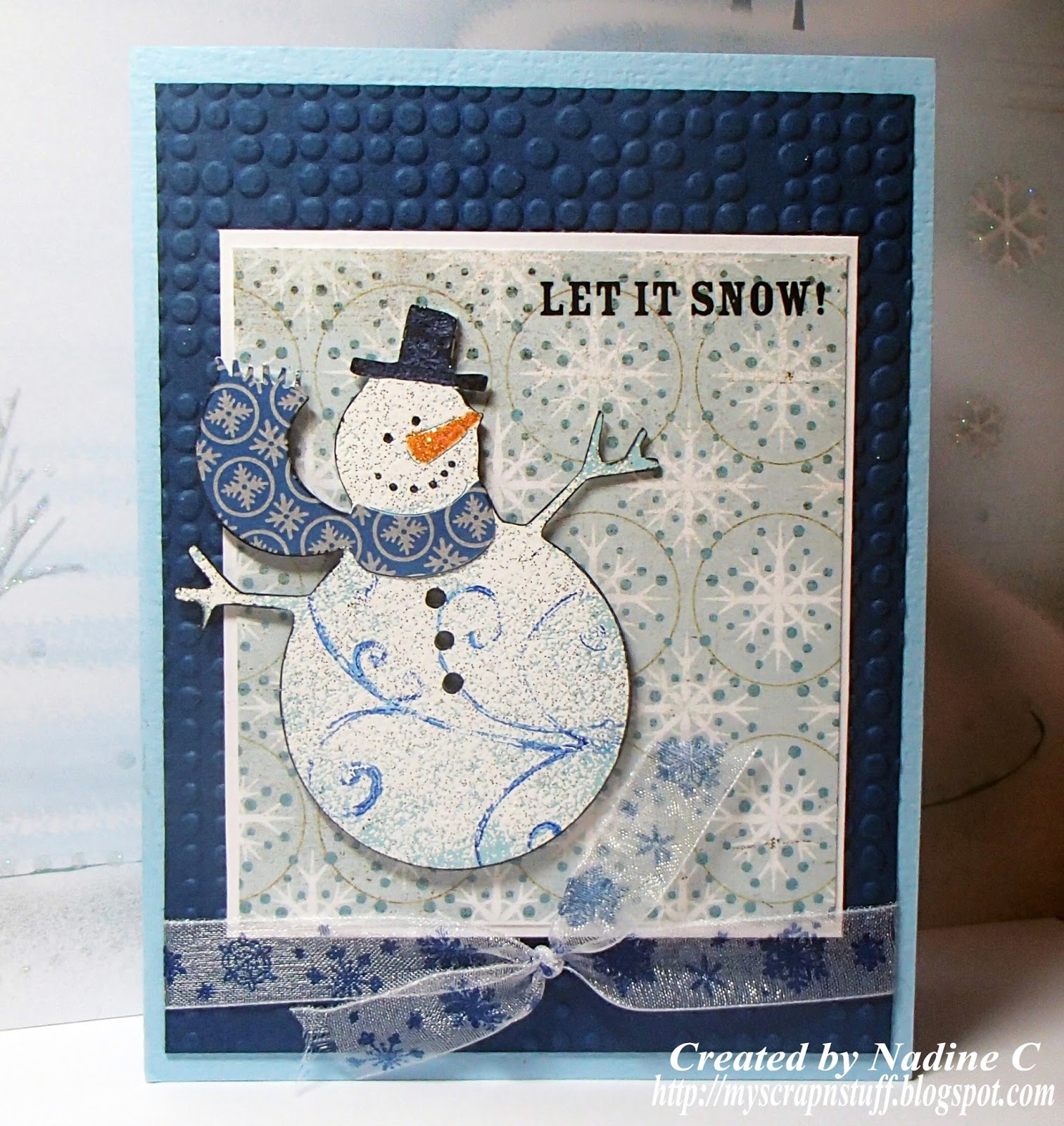 Let It Snow Snowman Card - Turtle Soup ~ Nadine Carlier