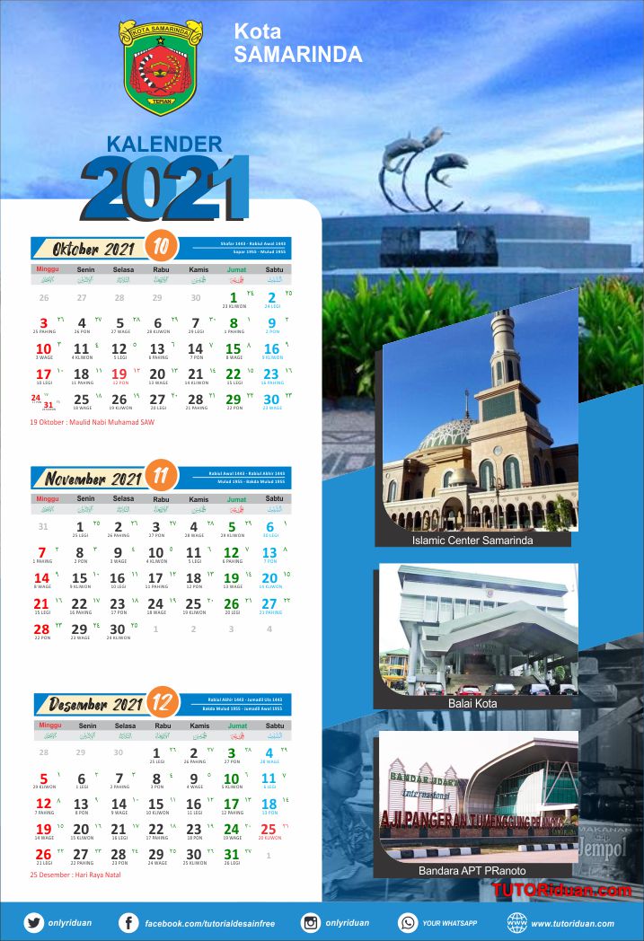 Desain Kalender Dinding 2021 dengan CorelDraw (Free CDR) - TUTORiduan.com