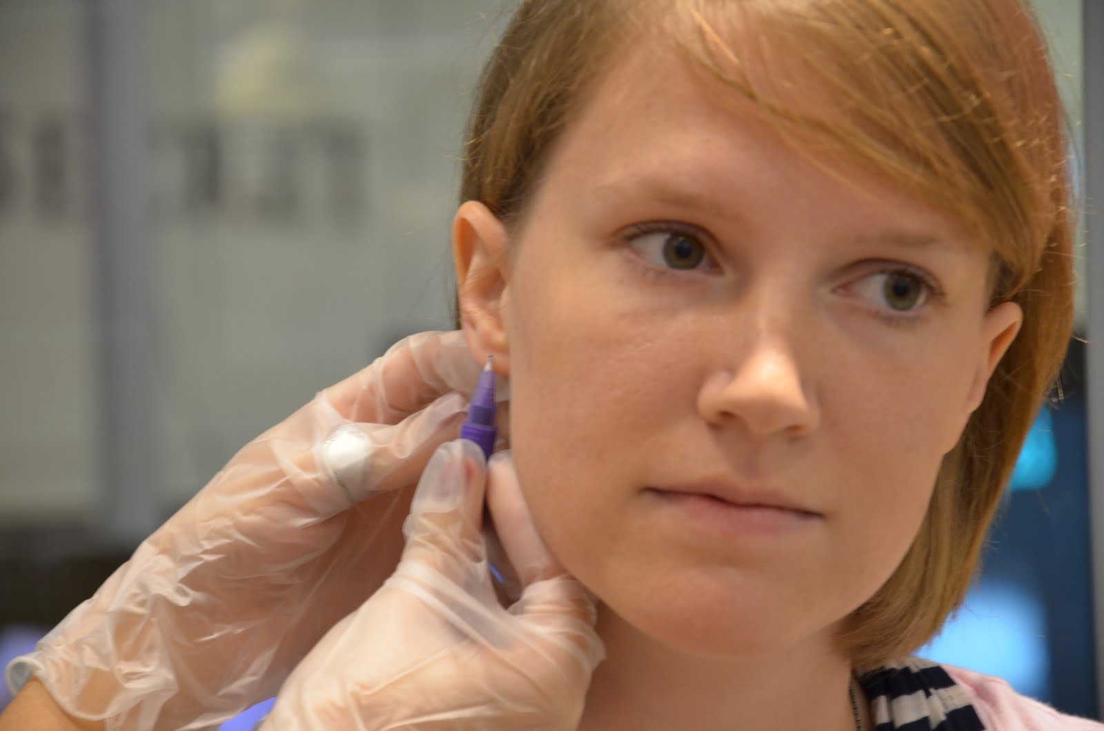 Normal Activities: step by step for getting your ears pierced