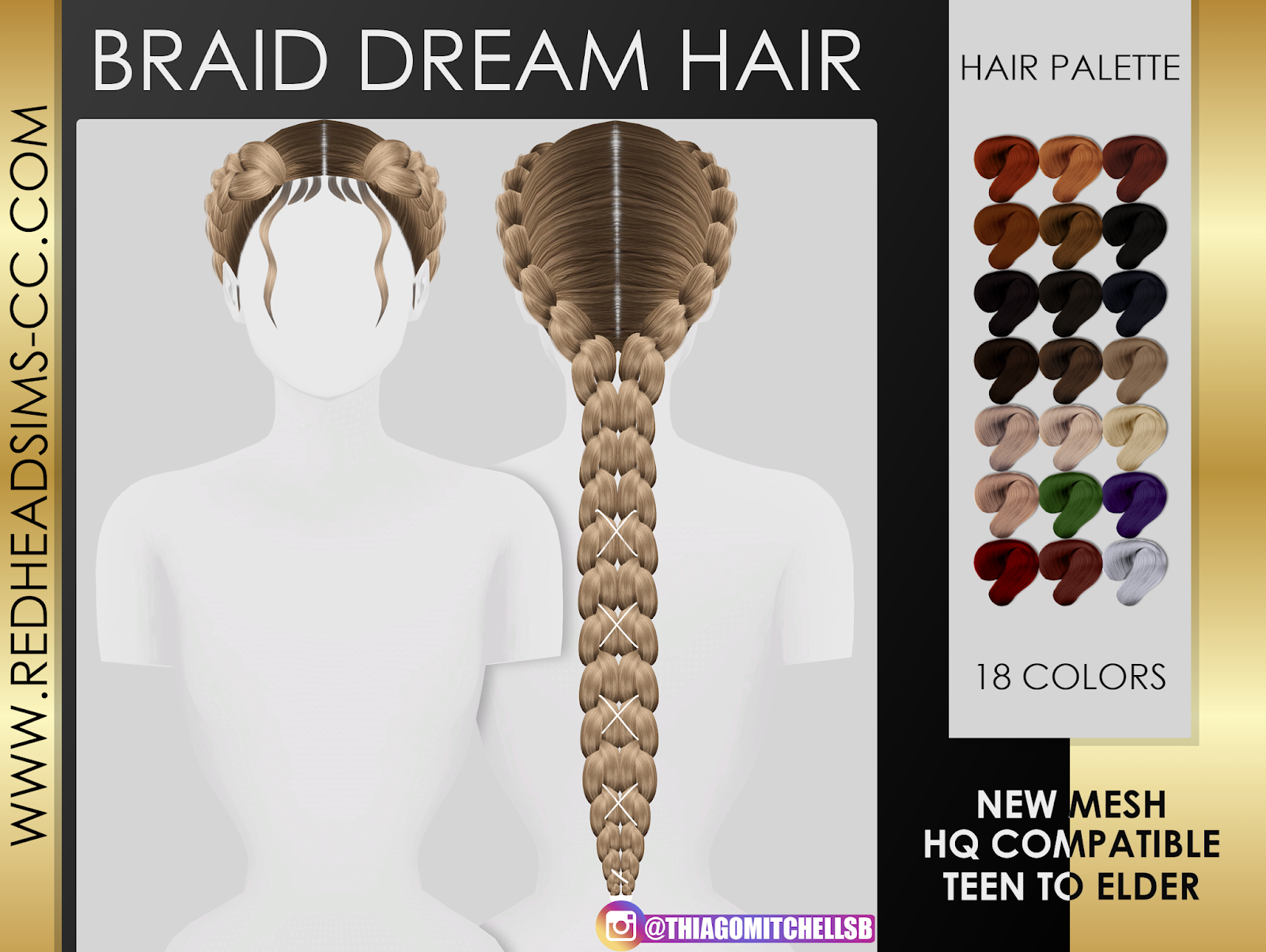 Sims 4 Long Braids Fooeyes