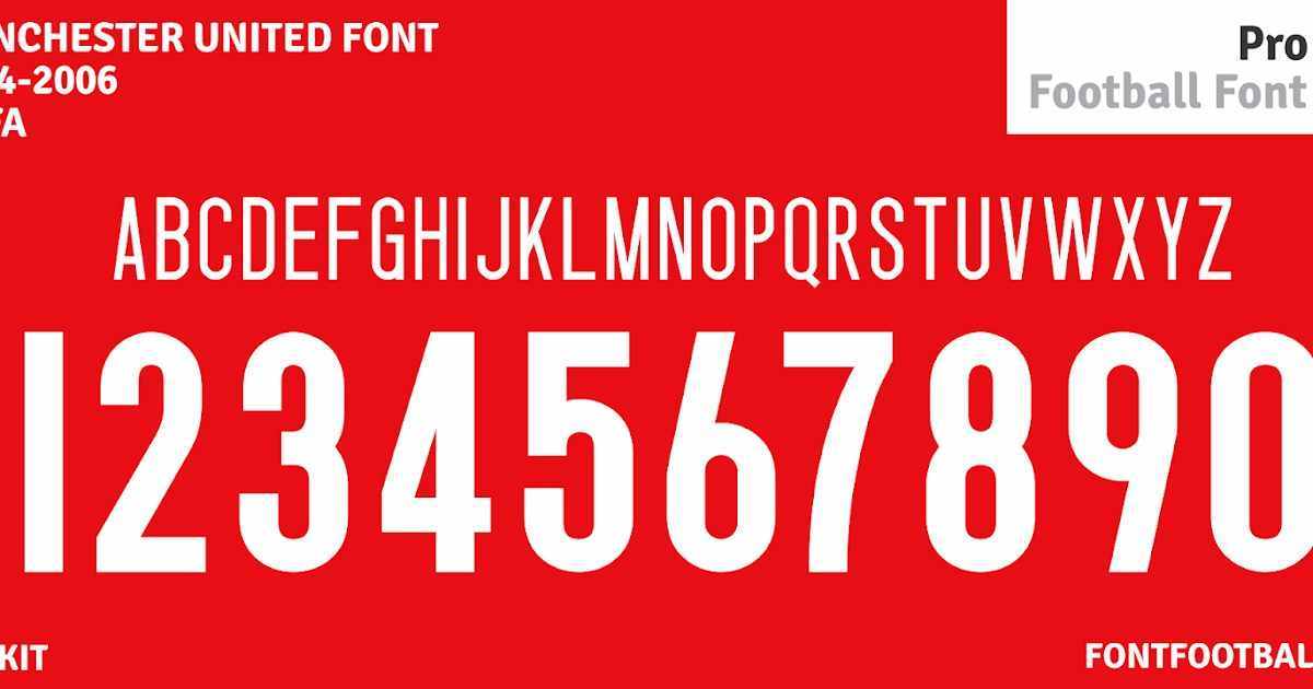 Manchester United 2004-2006 Font
