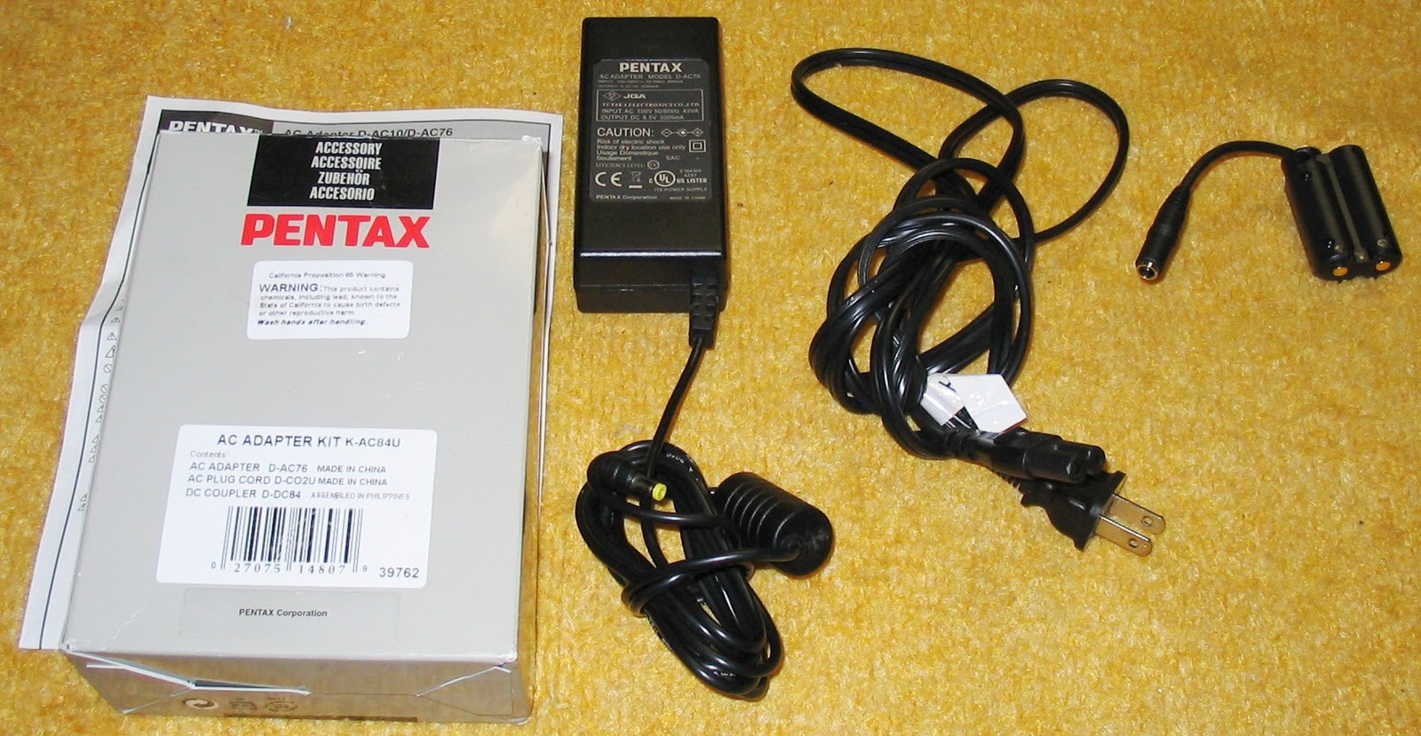 The Chens: The User's Review: Pentax K-AC84 AC Adapter Kit (includes D ...
