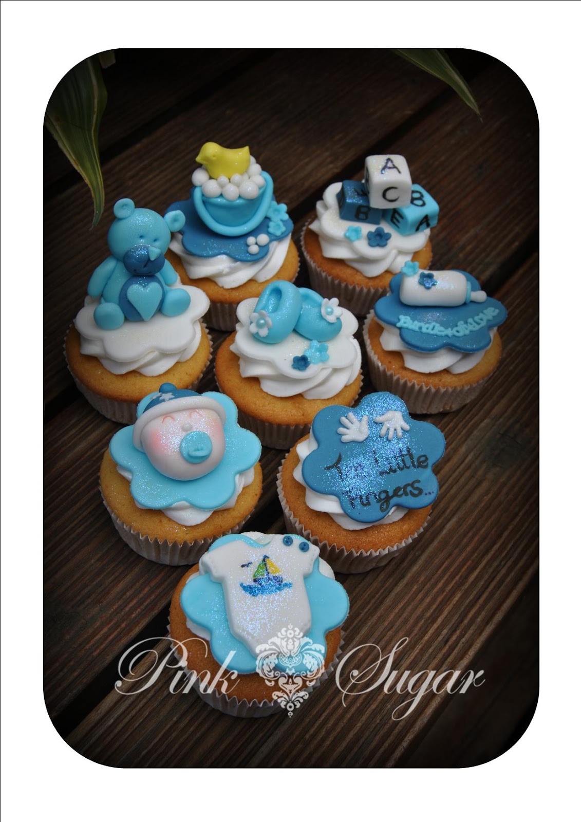 Pink Sugar: Baby Boy Designer Cupcakes...