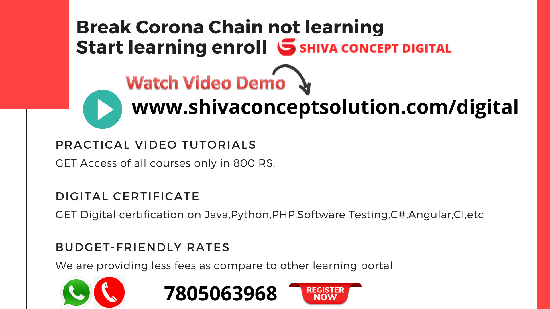 Learn programming from home by Shiva Concept Digital Platform only at 800 RS