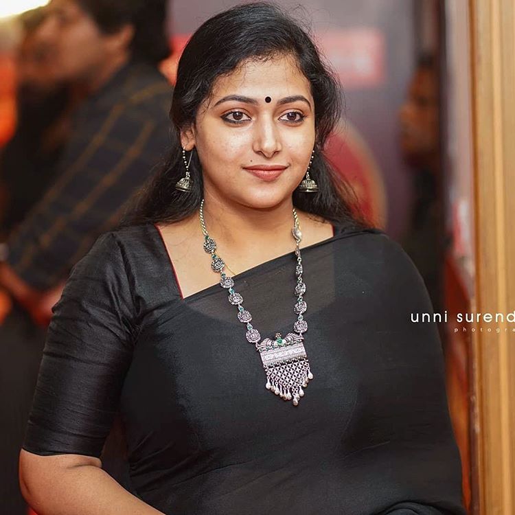 Anu Sitara in black transparent saree | Indian Filmy Actress