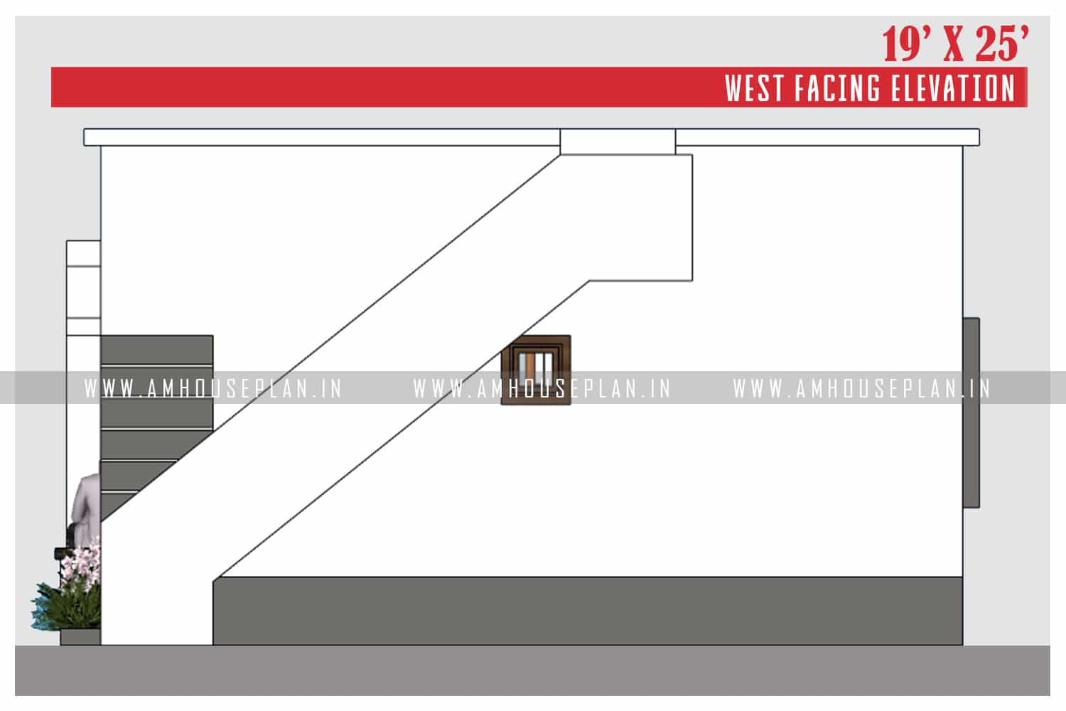19 x 25 under 7 lakhs low budget house plan and elevation