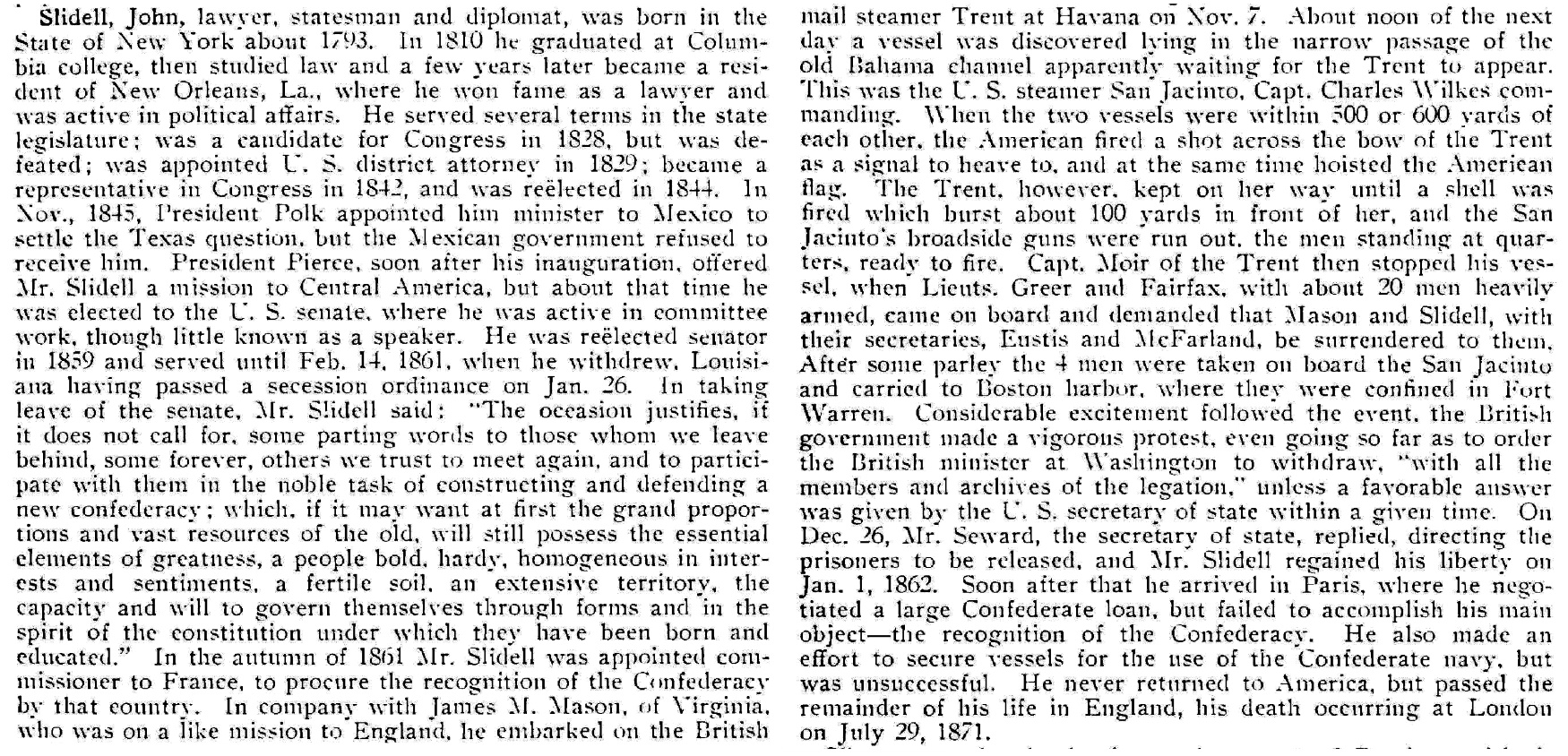 Tammany Family: Slidell Historical Overview