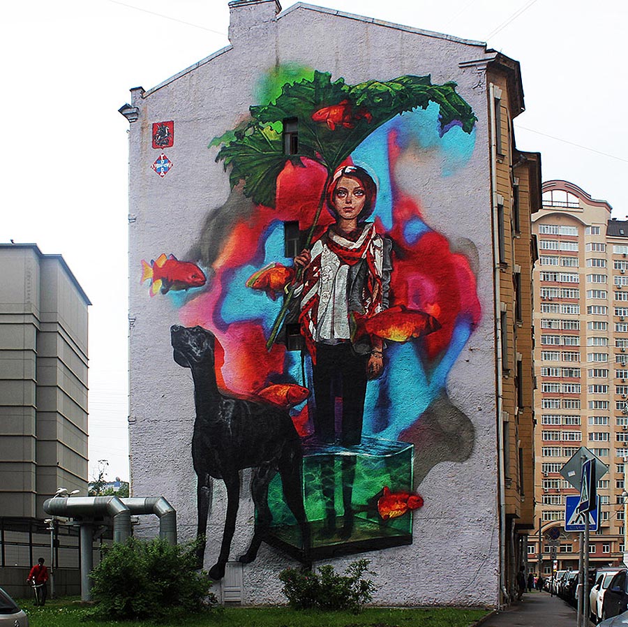 Morik x Aber New Mural In Moscow, Russia – StreetArtNews