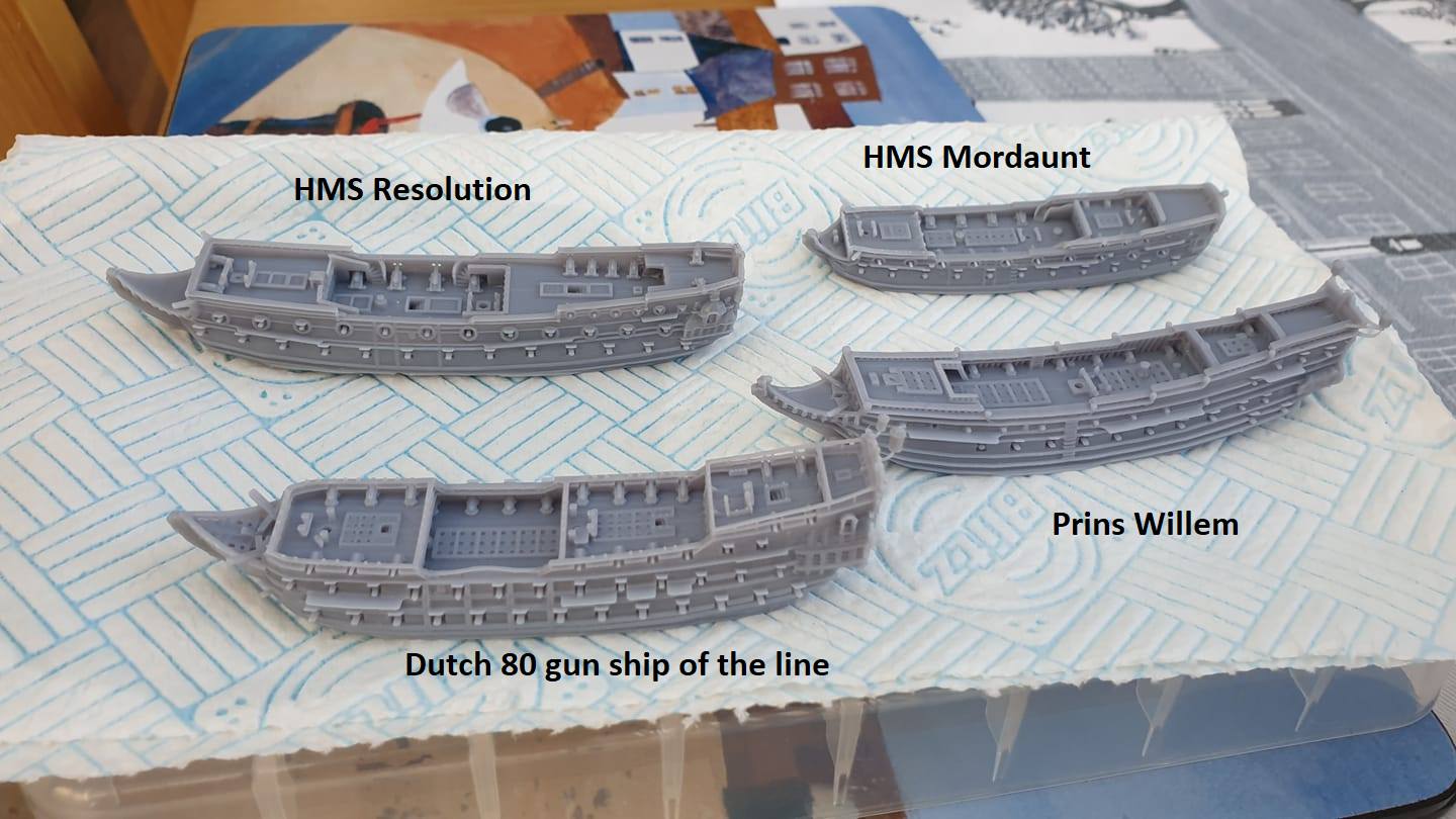 oldSarges Wargame and Model blog: 1/600 3d printed ships of the line