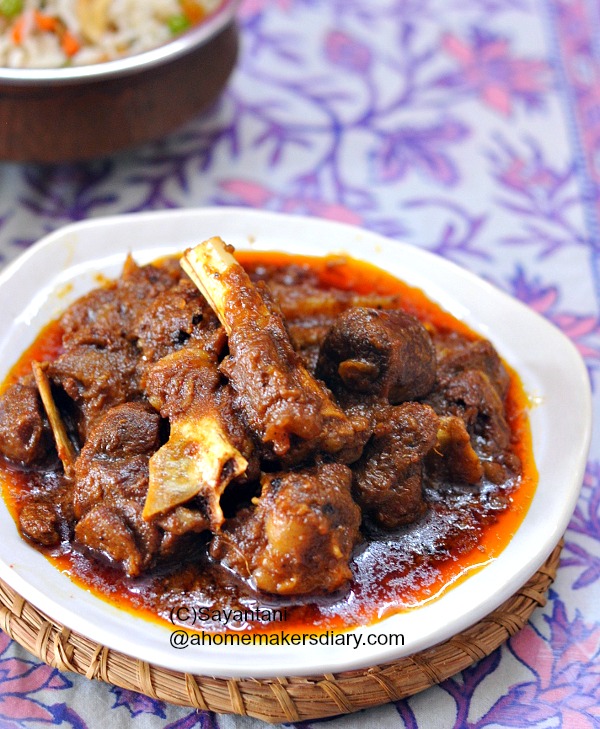 Mutton Kasha (Spicy curried Goat Meat/ bengali style Bhuna Gosht) - A ...