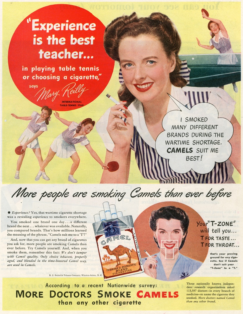 Курительные трубки.: Реклама Camel "More Doctors Smoke Camels",