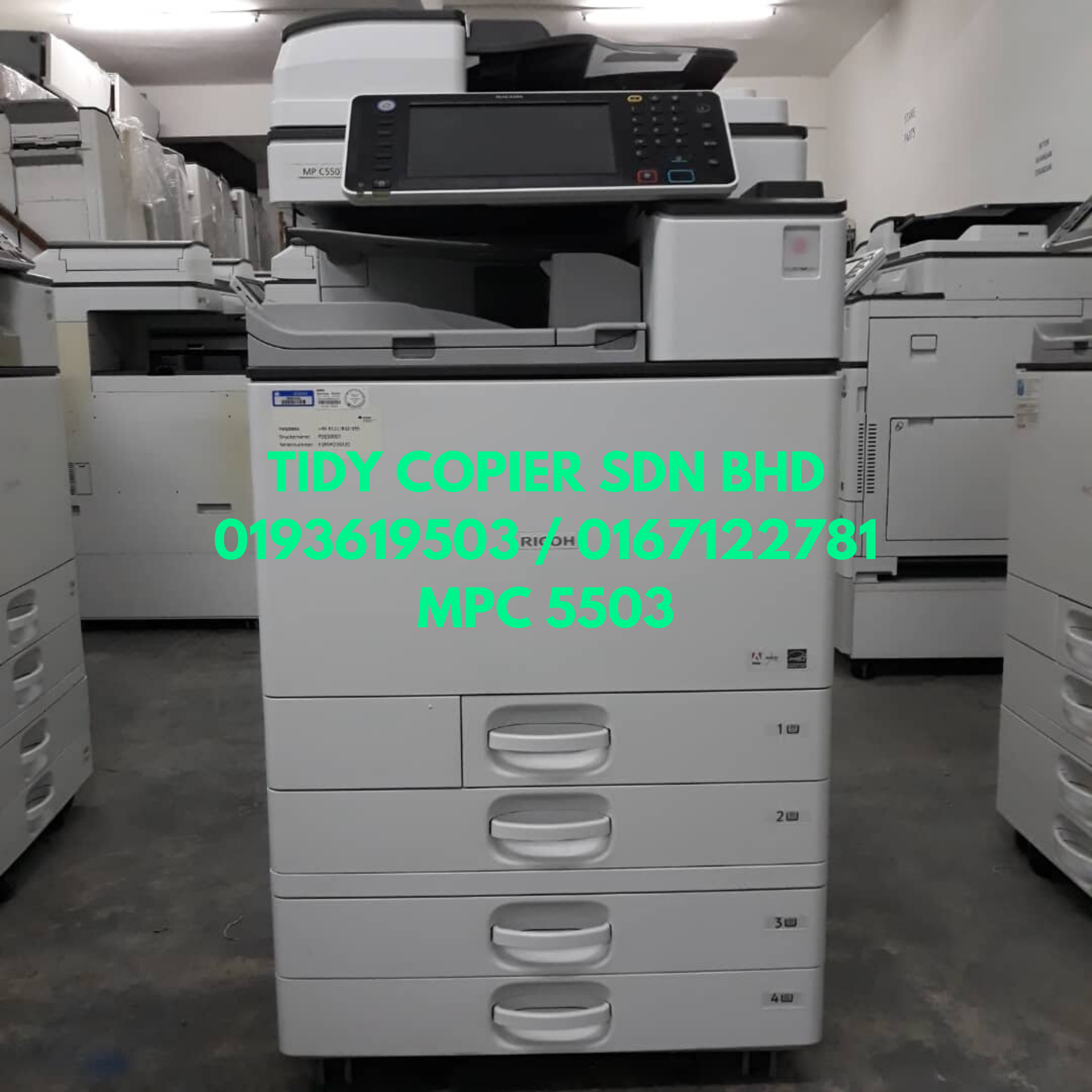 Tidy Copier Sales And Service Sdn Bhd: RICOH MPC 5503 WITH PRINTER AND ...