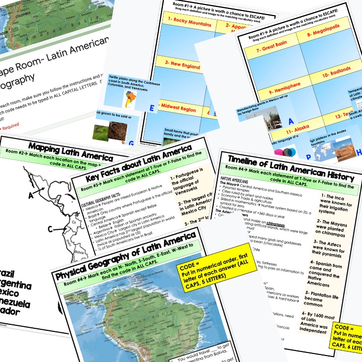 World Geography Escape Rooms for Distance Learning - Learned Lessons ...