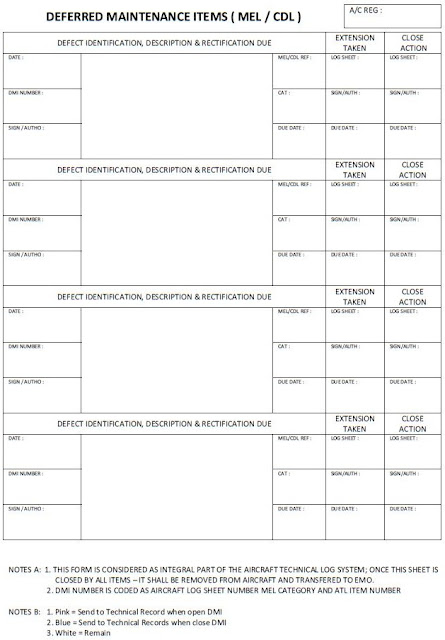 Aircraft Technical Log and Journey Log - Aviation Lessons