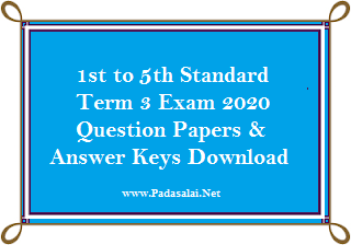 Term 3 Exam - 1st to 5th Standard - Question Papers & Answer Keys ...