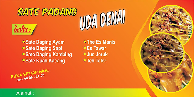 Download Contoh Spanduk Jualan Sate - Baraja Desain
