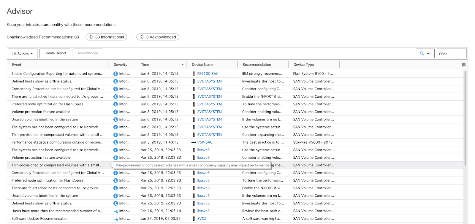 New Advisor Features in IBM Storage Insights