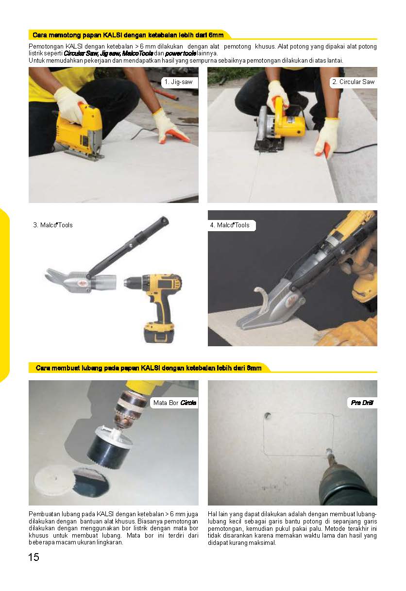 Cara dan aturan pemasangan kalsiboard, kalsifloor, kalsiclad, Kalsiplank