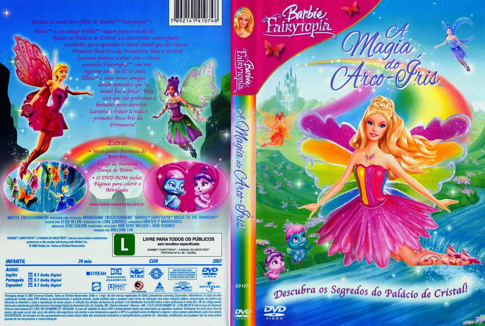 CAPAS DOS DVDS DA BARBIE: Capa do Dvd Barbie Fairytopia A Magia Do Arco ...