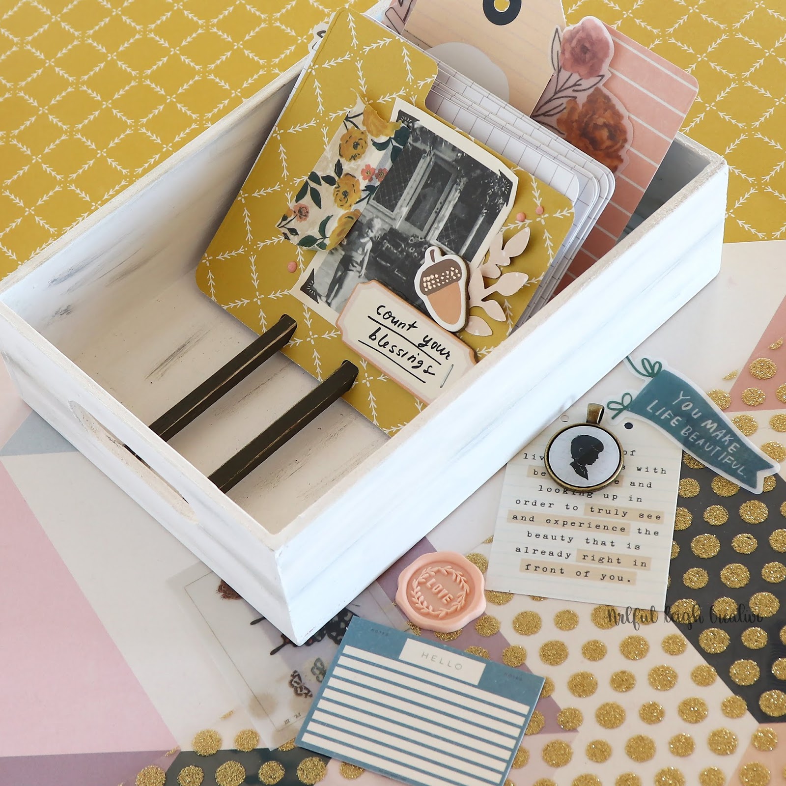 ARTFUL LEIGH: Crate Paper Memorydex Cards in a Farmhouse Style Box ...