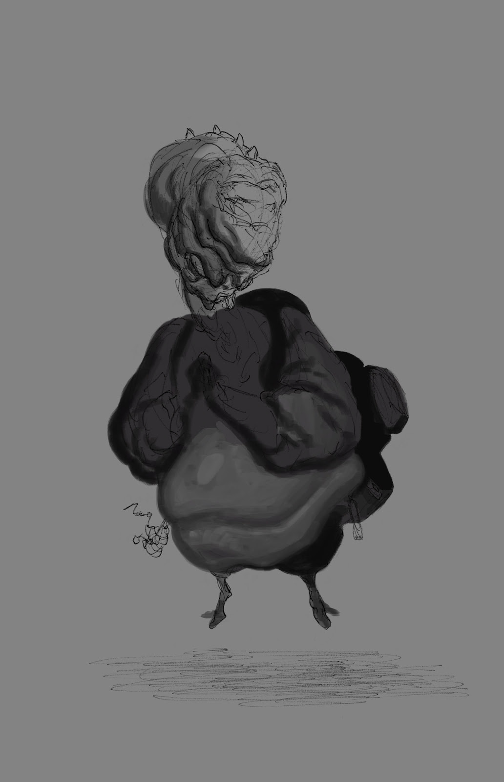 Eric Wilkerson Art Chronicles - CAPTAINS BLOG: FAT ALIEN SKETCH