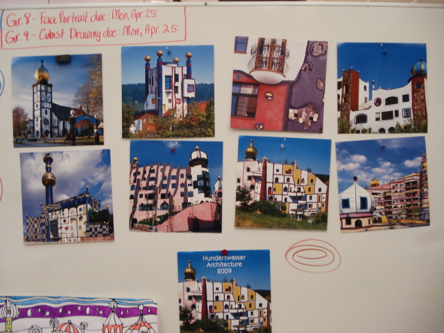 a faithful attempt: Hundertwasser Houses Watercolour Painting