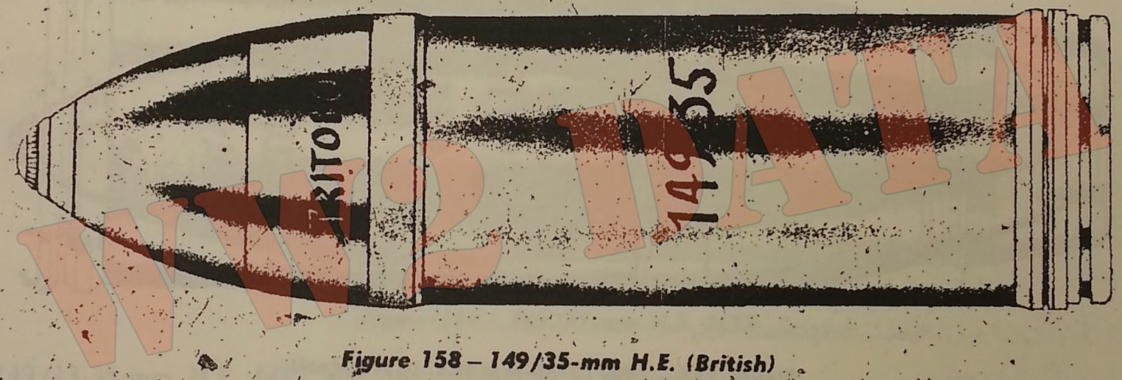 WW2 Equipment Data: Italian Explosive Ordnance - 149mm Projectiles