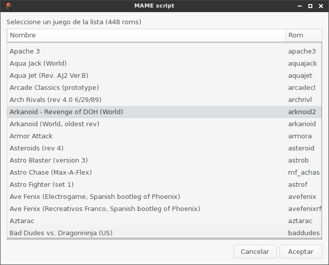 MAME script (II) – Lanzador de juegos arcade. ~ BLOG LAGARTO