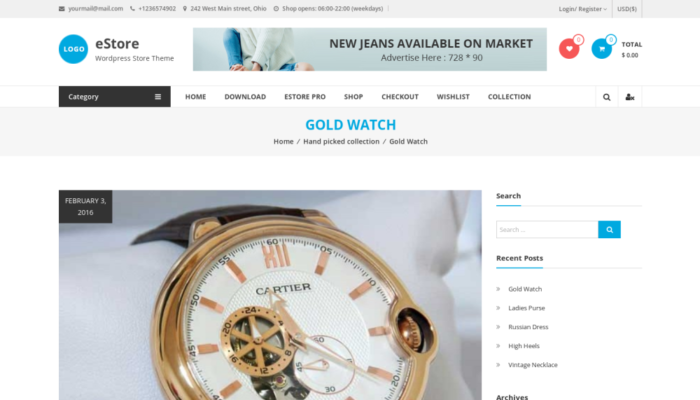 eStore Wordpress Template - Aliansi Template - Free Blog Template