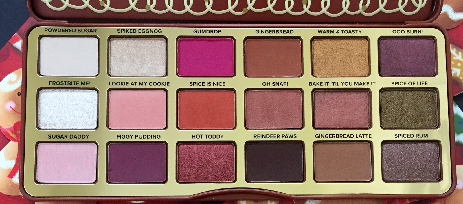 Too Faced Gingerbread Spice Eye Shadow Palette and Gingerbread Man ...