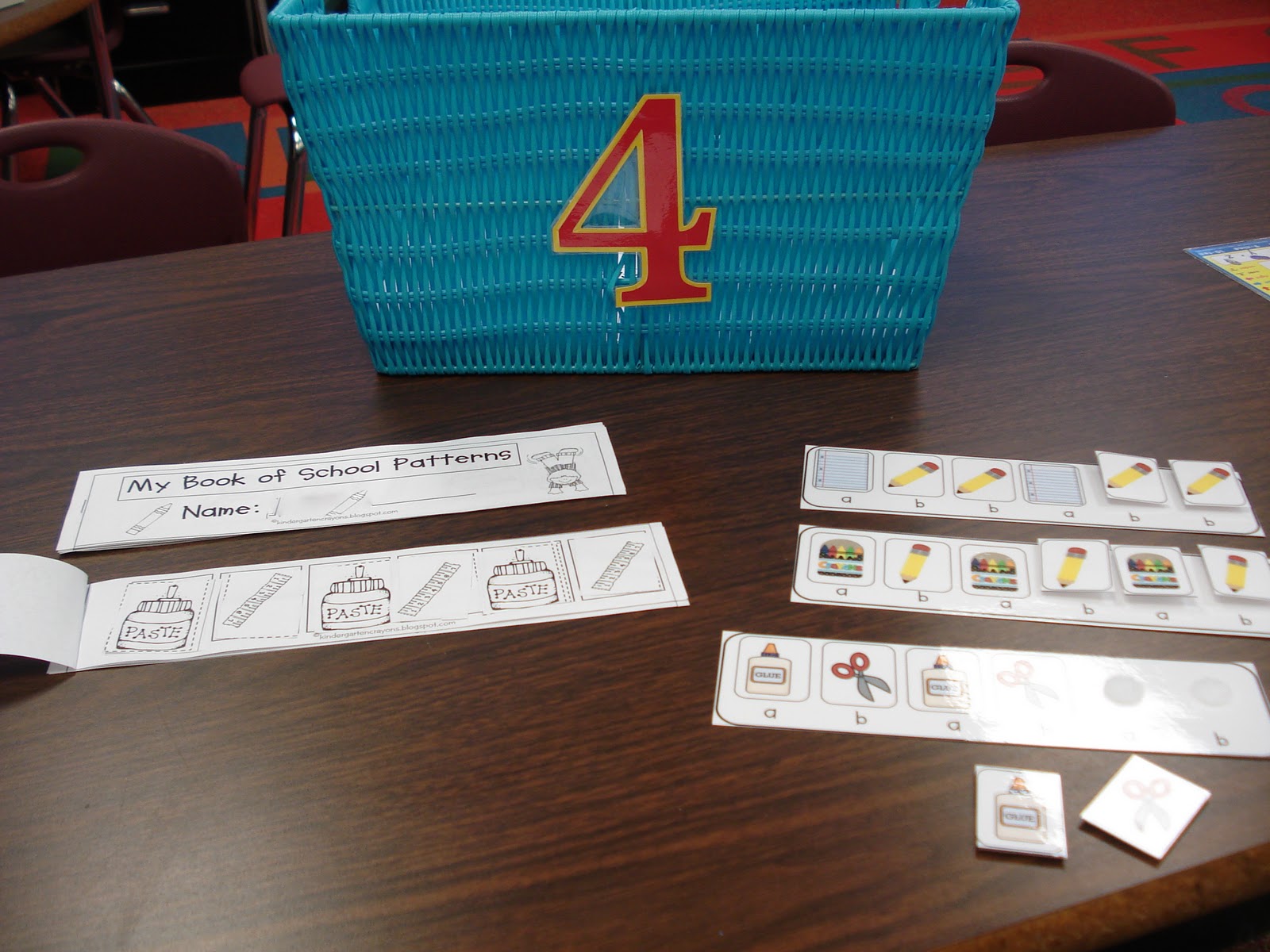 Winters Kinderland: Pattern Math Stations and Nursery Rhymes!