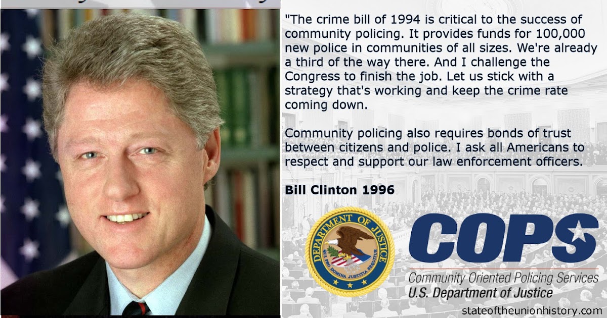 State of the Union History: 1996 Bill Clinton - Community Oriented ...