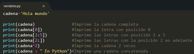 Variables en Python