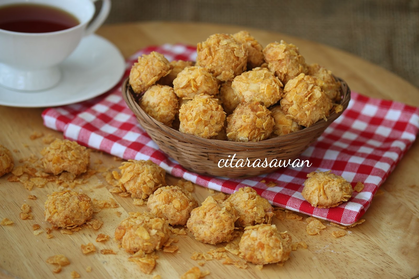 Biskut Keju Cornflakes / Cornflakes Cheese Cookies ~ Blog Kakwan