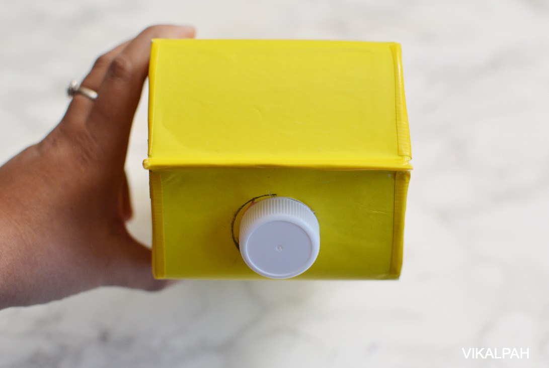 Vikalpah: Milk Carton craft - DIY school bus for kids