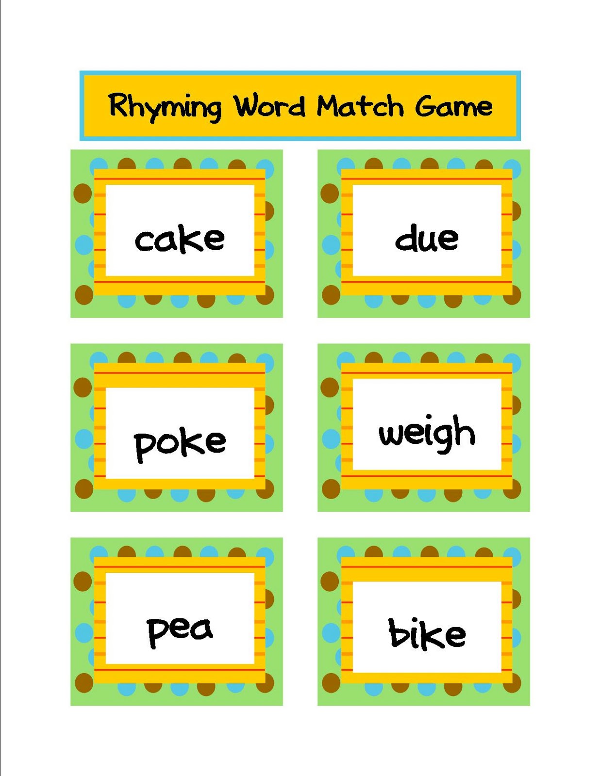Literacy & Math Ideas: Freebie From: Long Vowel Sound Reader's Theater ...